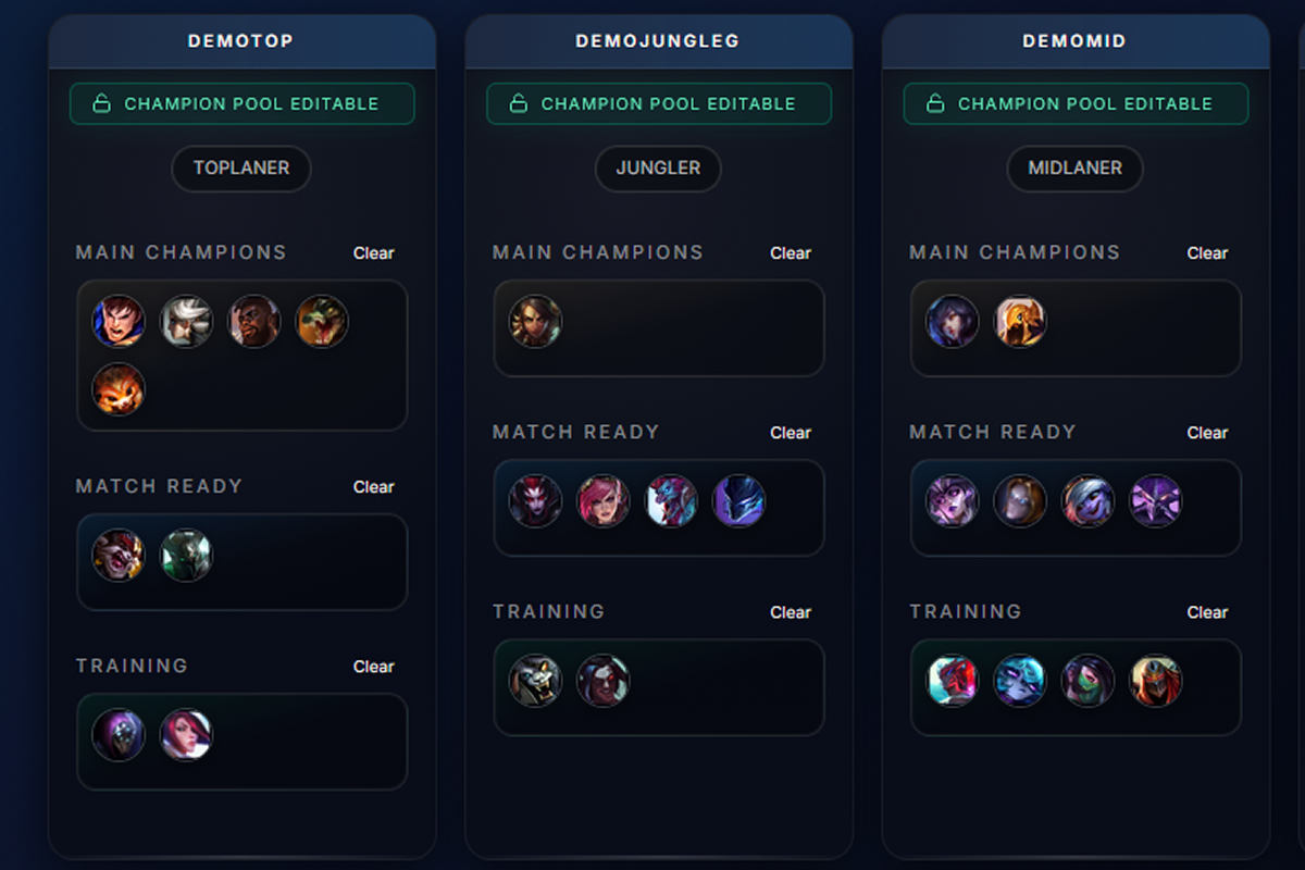 HexCore.gg – League of Legends Team Management Platform | HexCore.gg